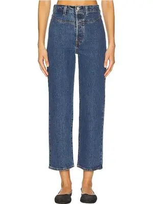 LEVI'S Ribcage Western Yoke Straight Leg Jeans - Valley View Stone