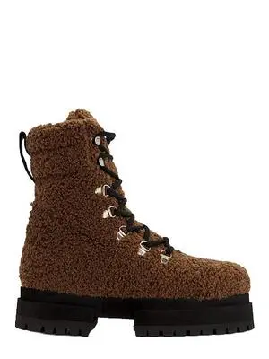 MARIA LUCA Acacia Teddy Hiking Boots - Chocolate