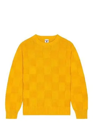 SERVICE WORKS Check Knit Crewneck Sweater - Ochre