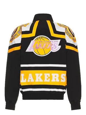 Mitchell & Ness Nba Lakers Throw It Back Windbreaker - Black