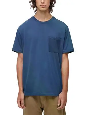 OSKLEN Textured-pocket T-shirt - Blue