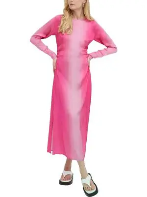HERSKIND Long-sleeve Midi Dress - Pink