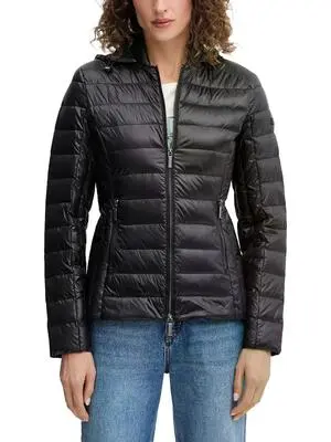 Armani Exchange Hooded Quilted Zip Jacket - Black