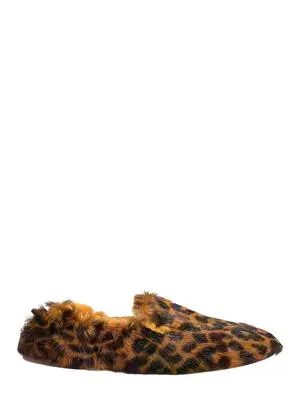 MAISON MARGIELA Leopard Print Slippers - Brown