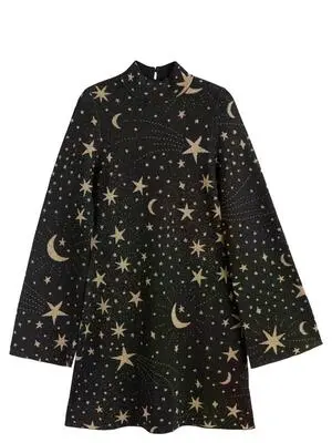 Chinti & Parker Constellation Mini Dress - Black