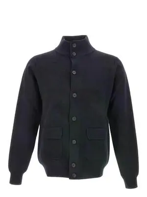 FILIPPO DE LAURENTIIS Patch-pocket Jacket With Stand-up Collar - Blue