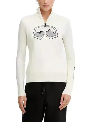 Bogner Azra Graphic Print Sweater - White