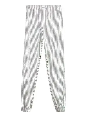 Attico Striped Drawstring Pant - White