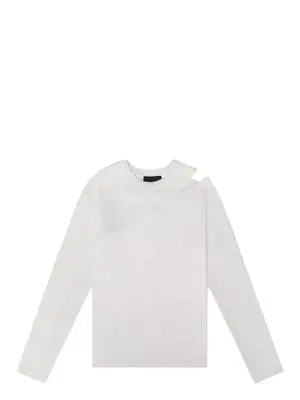 HELIOT EMIL Diagonal-seam Long-sleeve T-shirt - White