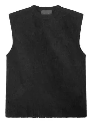 HELIOT EMIL Textured Crew-neck Vest - Black