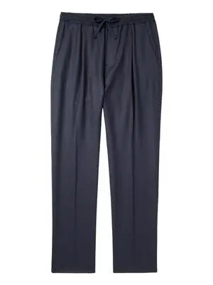 Altea Jared Straight-leg Pleated Trousers - Blue