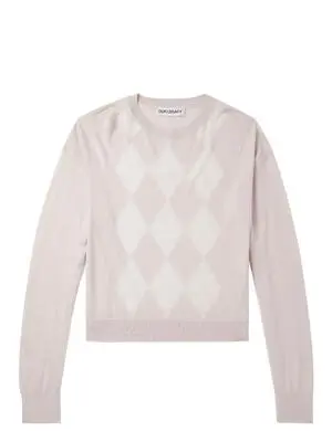 Our Legacy Sonar Argyle-jacquard Wool Sweater - Pink