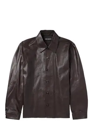 Our Legacy Welding Leather Shirt - Brown