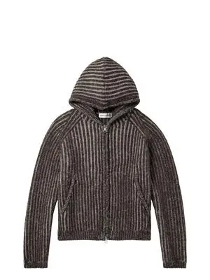 Our Legacy Level Ribbed Wool Hooded Jacket - Brown