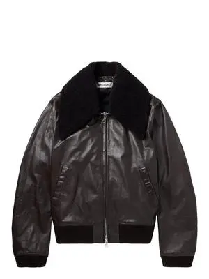 Our Legacy Pharos Leather Bomber Jacket - Brown