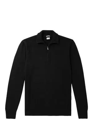 Massimo Alba Lima Cashmere Half-zip Sweater - Black
