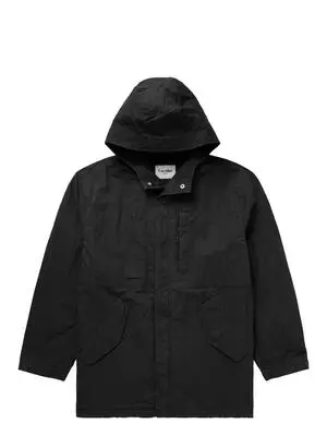 CORRIDOR M59 Stone-washed Cotton-blend Shell Hooded Field Jacket - Black
