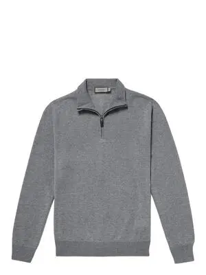 Canali Wool Half-zip Sweater - Gray