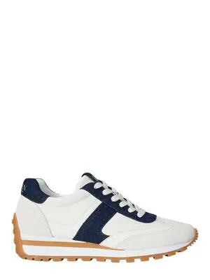 Ralph Lauren Dani Leather & Suede Sneakers - Snow White/bianco Multi