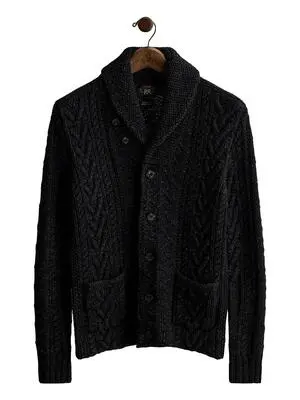 Ralph Lauren C. 2015 Cotton Shawl Cardigan - Blue