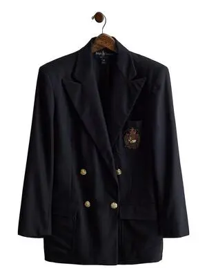 Ralph Lauren C. 1980s Wool Blazer - Navy