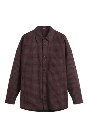 Gucci Cotton Micro Check Technical Overshirt - Red