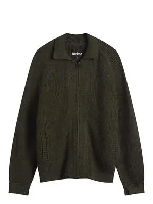 Barbour Heritage + Garthman Zip Cardigan - Olive Ink