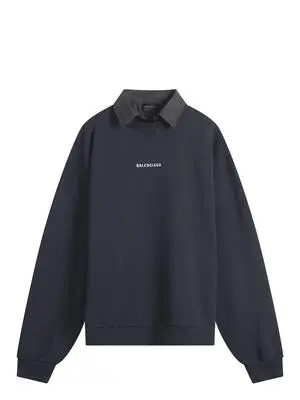 Balenciaga Logo Polo Shirt - Faded Black/white