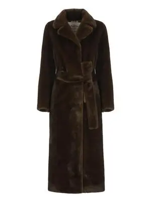 VALENTINI 1972 Faux Fur Coat - Brown