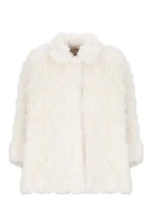 VALENTINI 1972 Synthetic Fur Coat - Beige