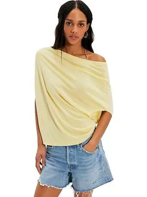 Free People Off-the-shoulder Draped Top - Double Butter