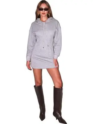FLEUR DU MAL Hoodie Corset Mini Dress - Gray
