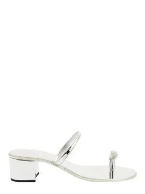 GIUSEPPE ZANOTTI Ring 40 Sandals - Silver