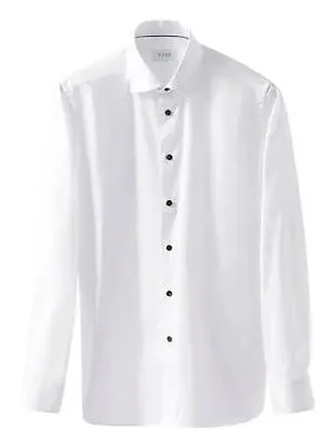 Eton Solid Signature Slim-fit Cotton Twill Shirt - White