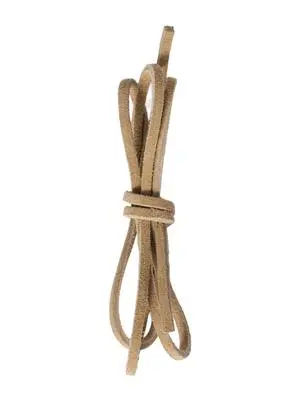 Miu Miu Leather Laces Ecru