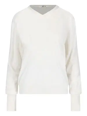 MA'RY'YA Virgin Wool And Silk Blend Sweater - White
