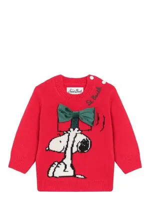 MC2 SAINT BARTH Wool-blend Sweater With Snoopy - Red