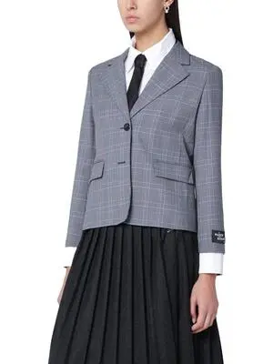Maison Kitsuné Checked Single-breasted Blazer - Blue