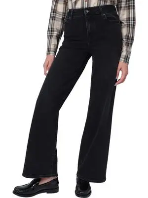FRAME Le Slim Palazzo Trousers - Black