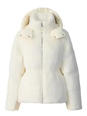 Mackage Cassidy Quilted Down Jacket With Removable Hood - Cream