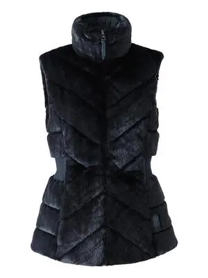 Mackage Twiggy Faux Fur Puffer Vest - Black