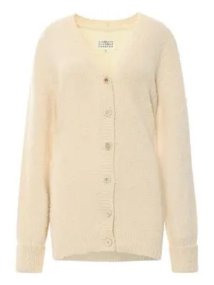 MAISON MARGIELA Cotton Blend Cardigan - White