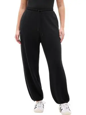 Athleta Tranquil Mid Rise Waffle Jogger - Black