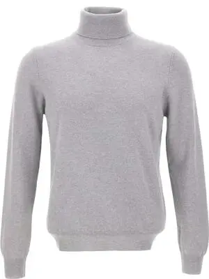 GRAN SASSO Ribbed Turtleneck Sweater Grey