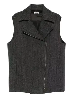 P.a.r.o.s.h Asymmetric Zip Gilet - Grey