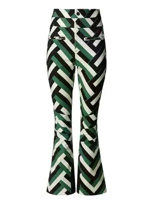 Perfect Moment Chevron Flared Ski Trousers - Green