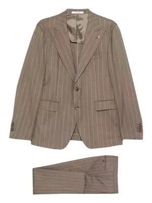 Tagliatore Pinstripe-print Suit - Neutrals