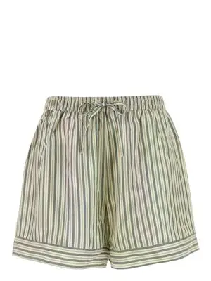 LE KASHA Striped Silk Shorts