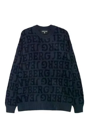 Iceberg Intarsia-knit Logo Sweater - Blue