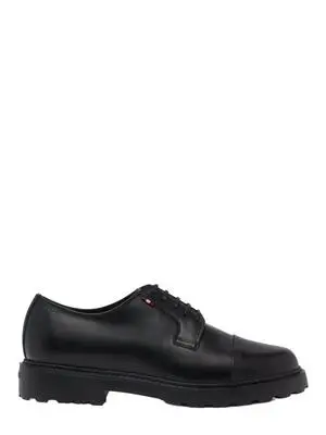 Bally Gusto Logo Leather Derby Shoes - Black